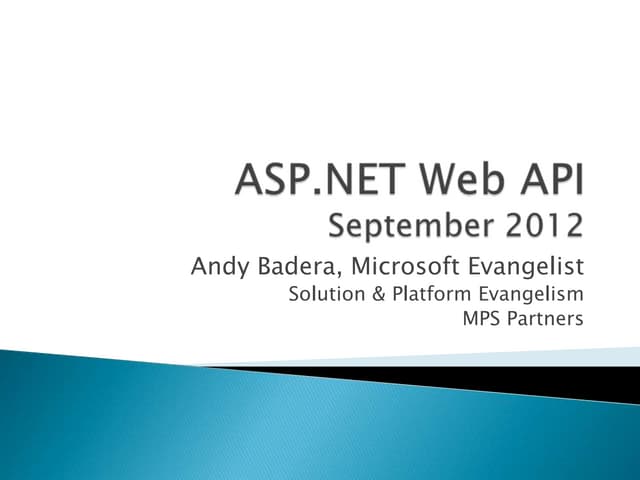 Aspnet Mvc Web Api Ppt