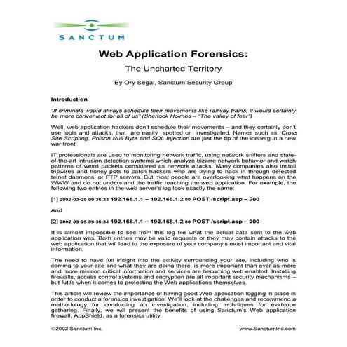 Web App Forensics | PDF