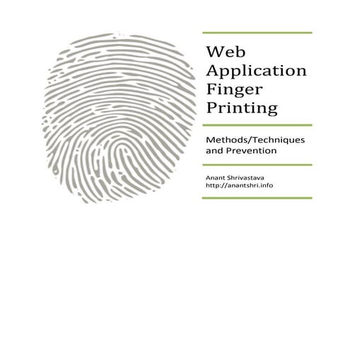 Web Application Finger Printing - Methods/Techniques and Prevention | PDF