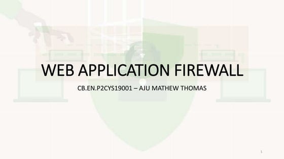 Web Application Firewall | PPT
