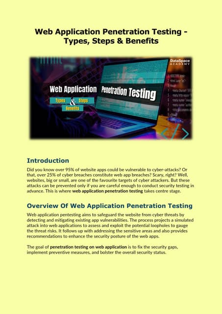 Web Application Penetration Testing: A Comprehensive Guide in 2025 | PPT