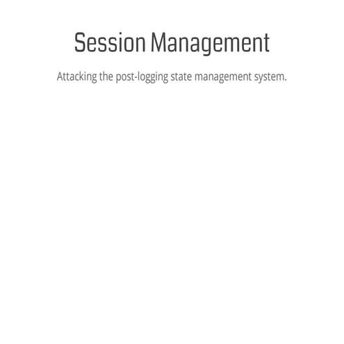 Web Application Security 101 07 Session Management Pdf Web