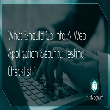 Website Web App Security Testing Checklist Ppt