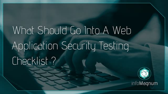 Website Web App Security Testing Checklist Ppt