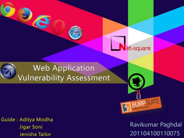 Web Application Vulnerability Assessment Pptx Internet Computing