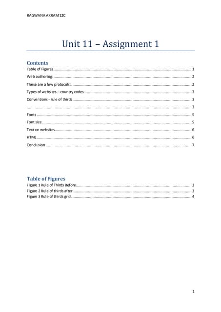 Assignment 1 guide | PDF