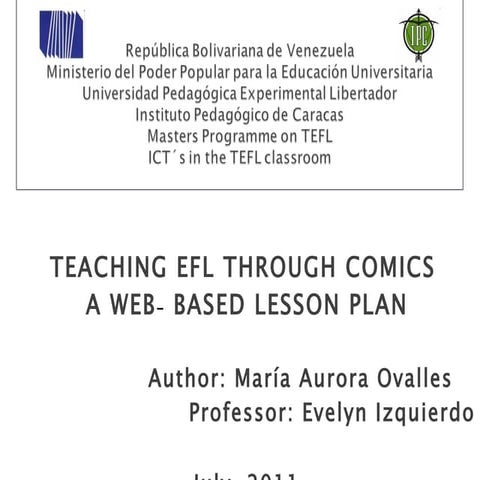 Comic strip - lesson plan | PPT