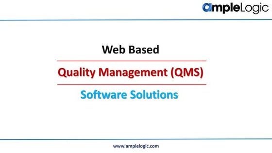 features of qms software | PPT