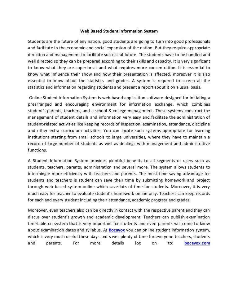 Web Based Student Information System Web Based Student Information System