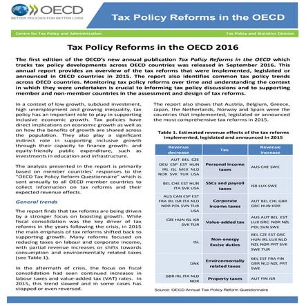 Oecdtax, Oecd's centre for tax policy and administration