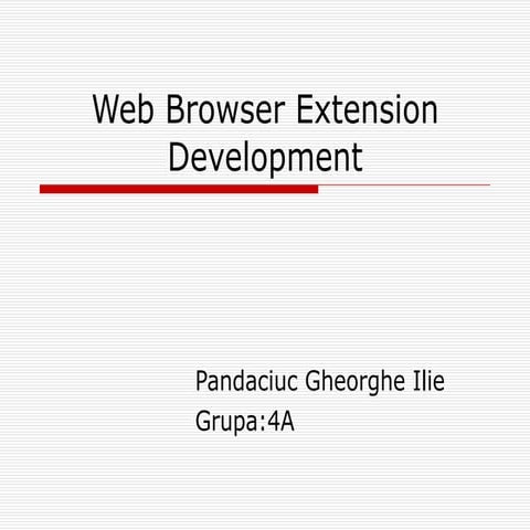 Web browser extension development | PPT