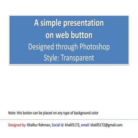 Web Button Sample | PPTX