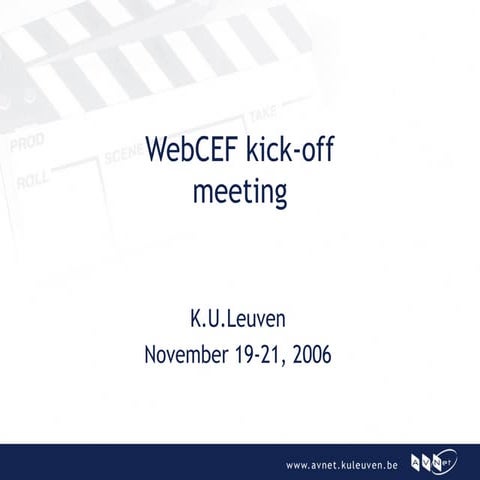 WebCEF Kick-off Meeting Introduction session | PPT