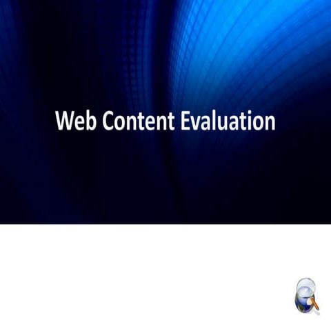 Web Content Evaluation | PPTX