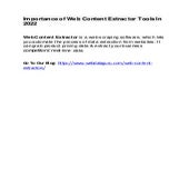 Importance of Web Content Extractor Tools In 2022 | DOCX