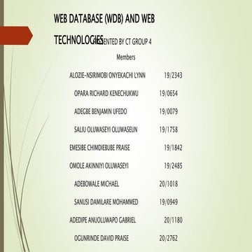 Web Database G4 Pptx