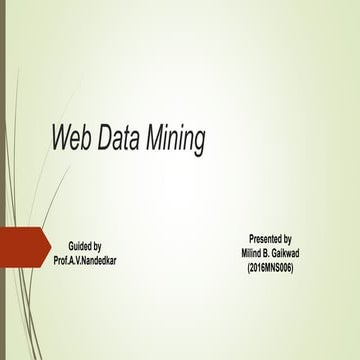 Web data mining | PPTX