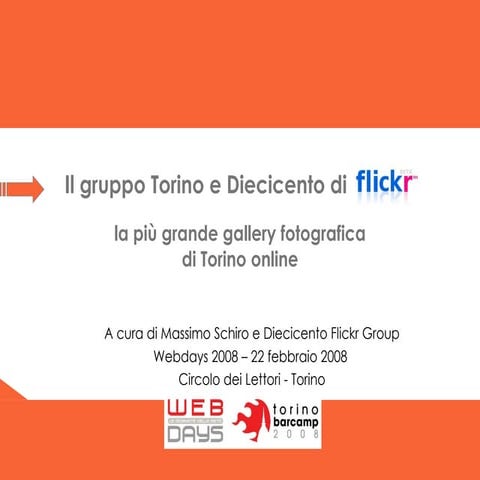 Webdays2008 Flickr Torino | PPT