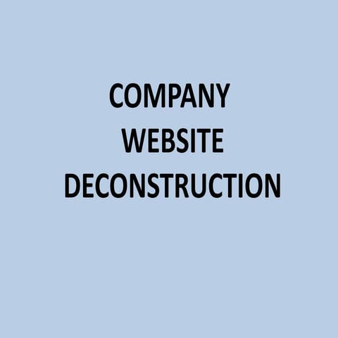 Website deconstruction 1 | PPTX