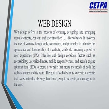 Web Design Training In Delhi | PPTX