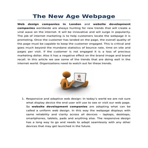 The New Age Webpage | PDF