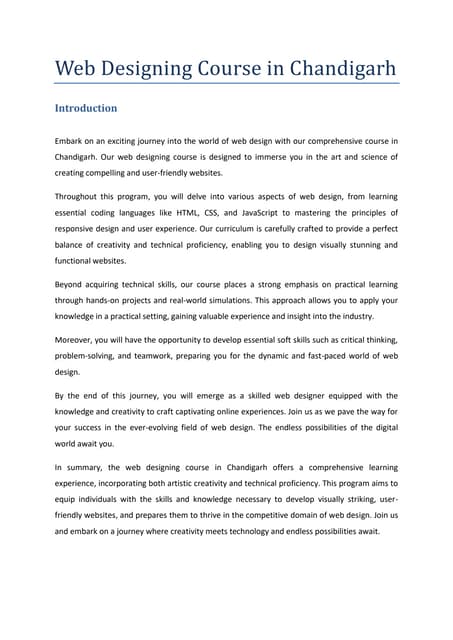 Presentation of web designing | PPTX | Web Design and HTML | Internet