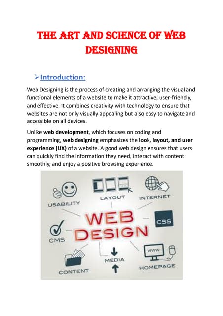 Presentation of web designing | PPTX