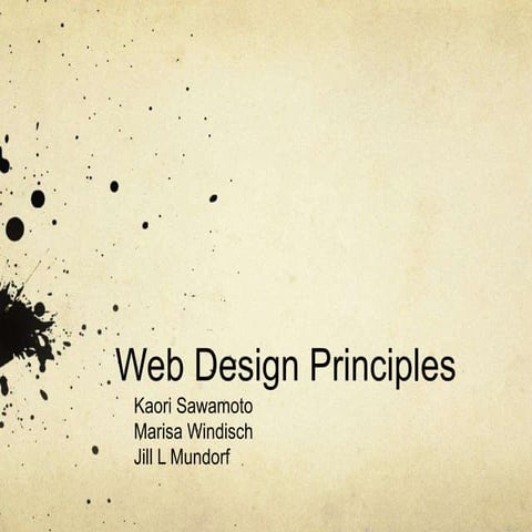 Web design priciples | PPTX | Web Development | Internet