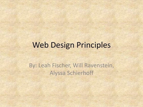 Design Principles of the Web | PPTX | Web Development | Internet