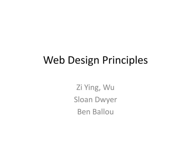 Web Design Principles Ppt