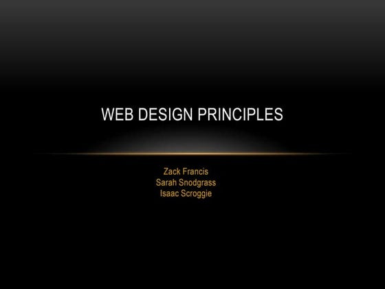 Web design principles | PPTX