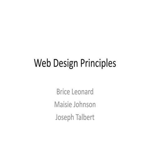 Examples of Web Design Principles | PPT