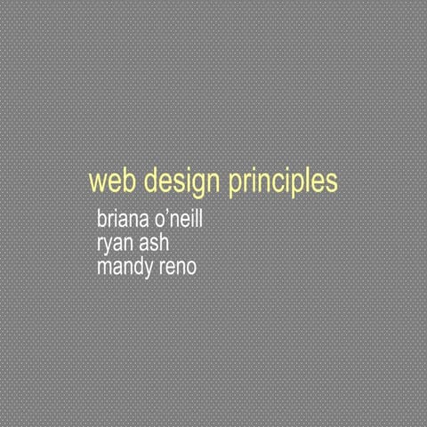 Web design principles (2) | PPT