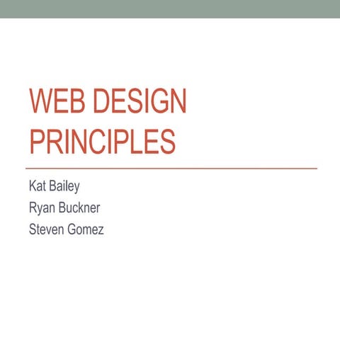 Web Design Principles | PPTX