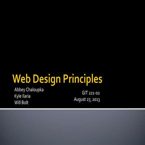 Web design principles | PPT