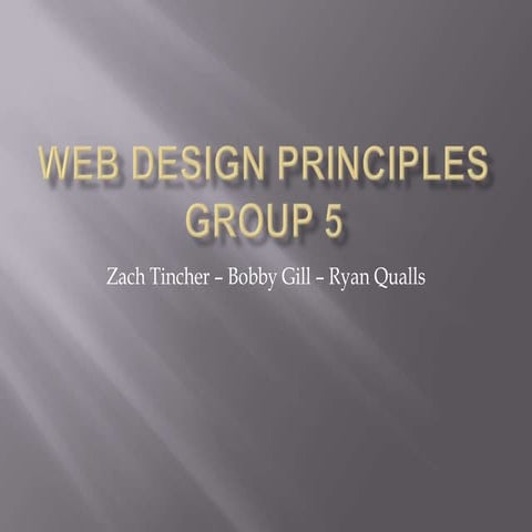 Web design principles group 5 | PPT