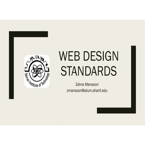 Web design standards | PPT
