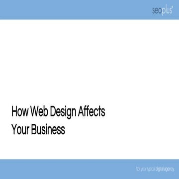 Web Design Workshop with seoplus+ and Google | PPT