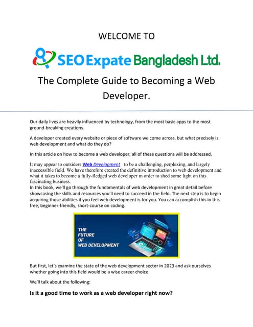 The difference between Web Design & web development | PPTX
