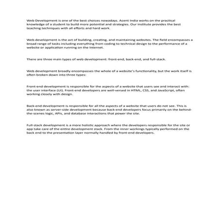 Web Development | best Web Development | DOCX