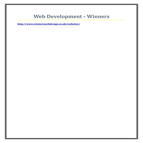 Web development winners | PDF