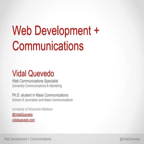 Web development and communications | PPT
