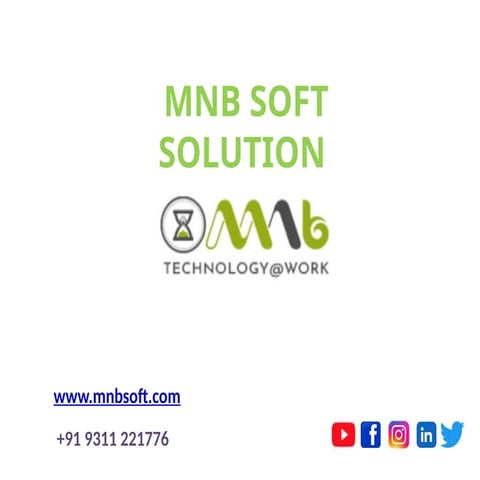 Web Development Company - MNB SOFT SOLUTION | PPT