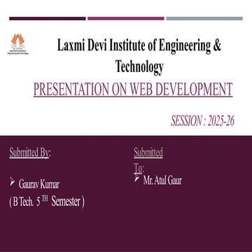 Front end web development | PPTX