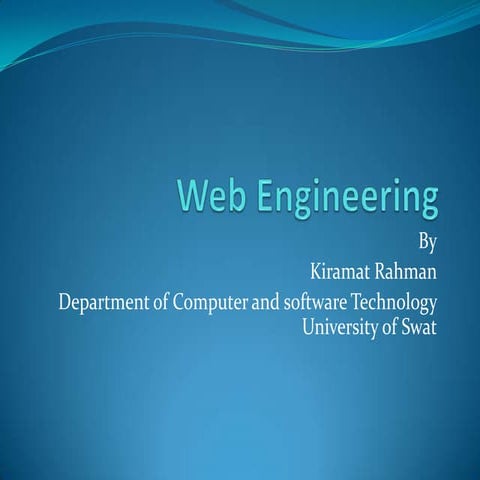 Web Engineering Lecture 1 Ppt 