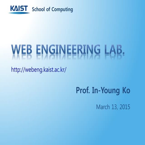 KAIST Web Engineering Lab. | PPTX