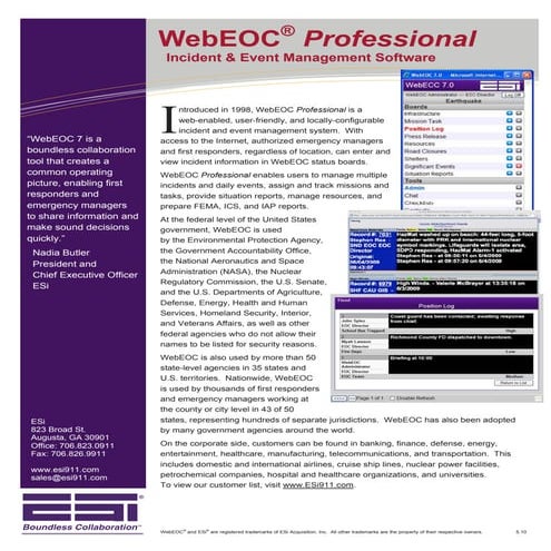 Web eoc 7 professional | PDF