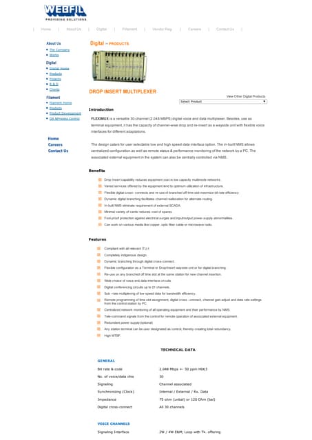 Webfil digital _ drop insert multiplexer | PDF Webfil digital _ drop insert multiplexer | PDF