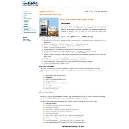 Webfil digital _ fail safe multiplexer __ bpac for single line | PDF