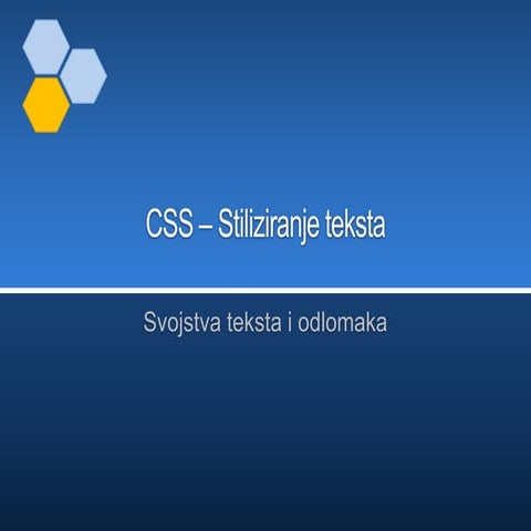 Osnove_HTML_prezentacijski web jezik_css | PPTX